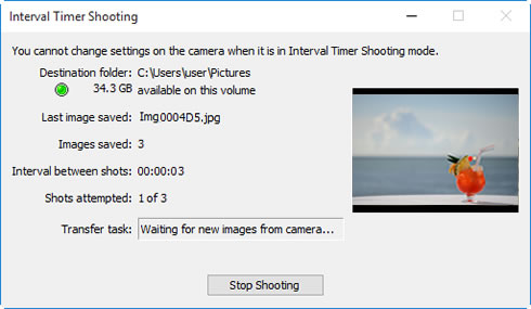 Interval Timer Shooting | Camera Control Pro Help | Nikon