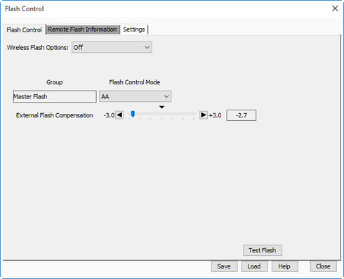 The Flash Control Tab | Camera Control Pro Help | Nikon